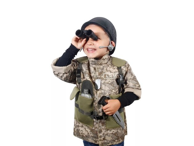 Hero Force Soldier Deluxe Set, Canteen Fits In Pockets, Pockets Open ...