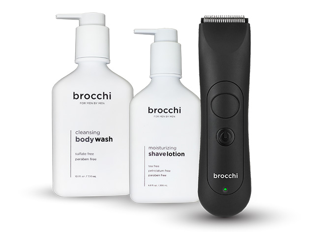 Brocchi Waterproof USB Trimmer, Body Wash & Shave Lotion Bundle ...
