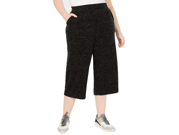 Ideology Women's Plus Size Wide-Leg Pants Black Size Extra Large ...