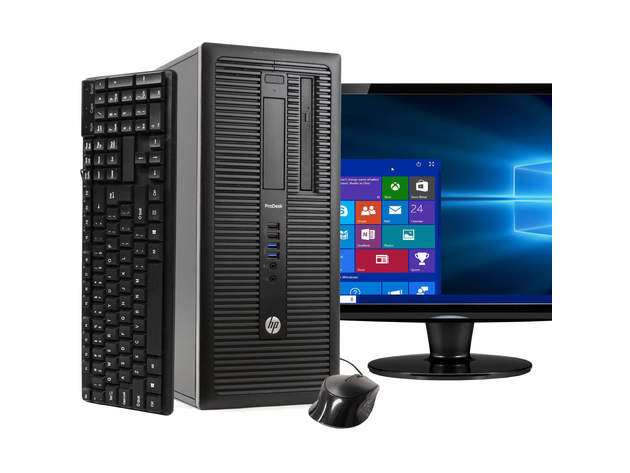 HP ProDesk 600G1 Tower Computer PC, 3.20 GHz Intel i5 Quad Core Gen 4 ...