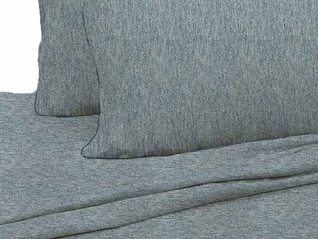 Soft Tees Luxury Cotton Modal Jersey Knit Sheet Set (Chambray/Full ...