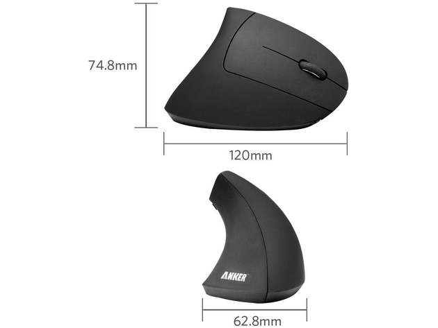 Anker 2.4G Wireless Vertical Ergonomic Optical Mouse | StackSocial