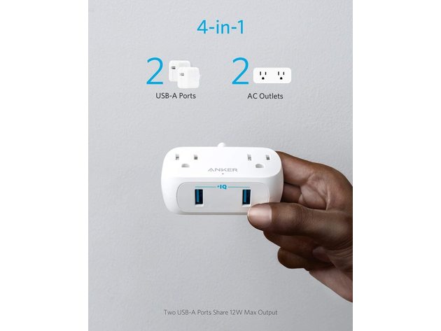 Anker PowerExtend USB 2 mini Black / 5ft | StackSocial