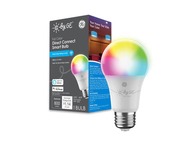 Cync by GE 93128981 Full Color Direct Connect Smart Bulb (1 LED A19 ...