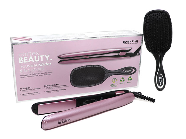 Cortex Beauty Nouveau Styler & Brush Set (Blush Pink) | The Weather Channel