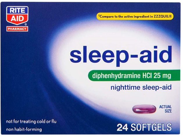 Rite Aid NightTime Sleep-Aid Softgels, Safe & Effective, Non-Habit ...