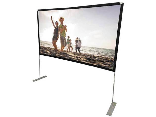 RCA RPJ144 Indoor Outdoor 100 inch Diagonal Portable Projector Screen ...