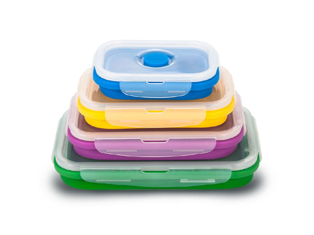 SmartPan 4-Piece Collapsible Lunch Box Sets | StackSocial
