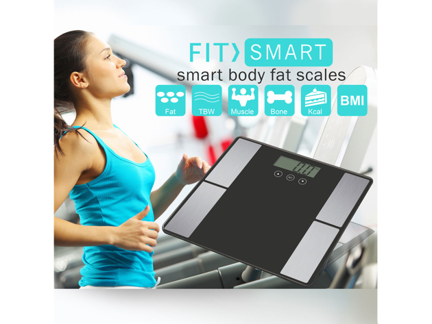 Digital Body Analyser Scale LCD Screen Weight Tracker Tempered Glass ...