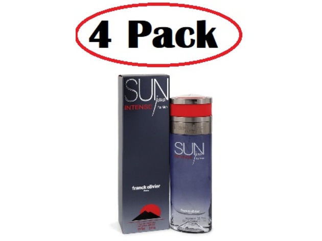 4 Pack of Sun Java Intense by Franck Olivier Eau De Parfum Spray 2.5 oz ...