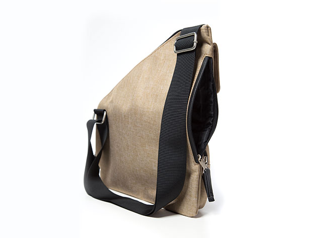 Crossbody Signature Metro Bag with Shopping Tote: 2-Piece Set (Tan) | Joyus