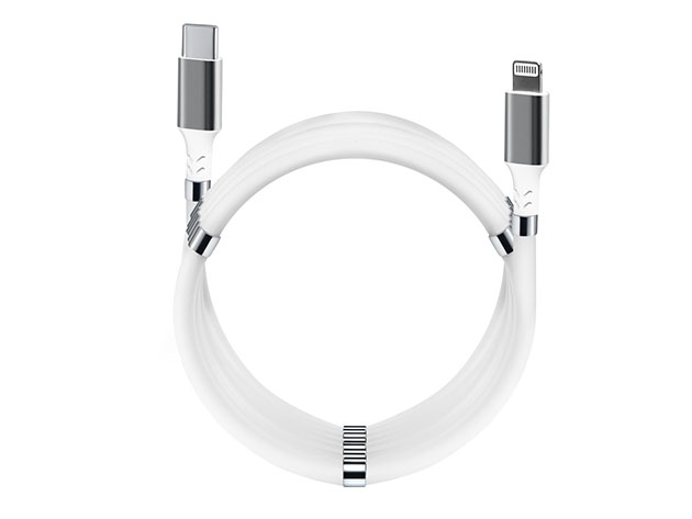 6ft Magnetic Fidget Cable (White/USB-C to Lightning/3-Pack) | Android ...