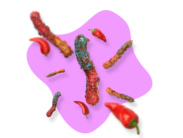 Chilichews Sour Worms 8 Bags | theChive University