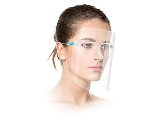 Full Coverage Reusable Safety Face Shield with Glasses Frame (6-Pack ...