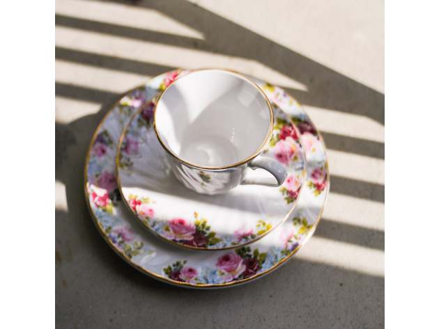 Limited Edition: Vintage Bloom Cups & Saucers Set - English Garden ...
