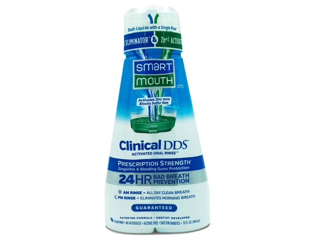 SmartMouth Clinical Activated Oral Rinse Mouthwash Treatment, 24 Hour ...