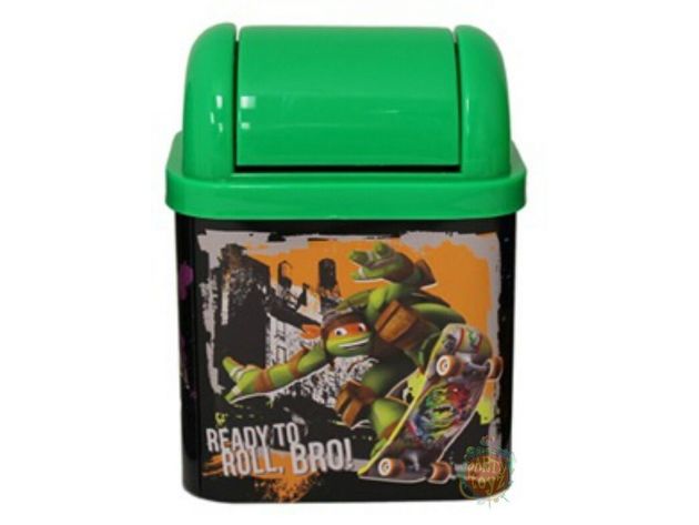 Teenage Mutant Ninja Turtles Desktop Waste Bin Tin - "Ready To Roll ...