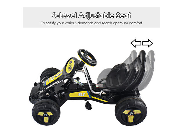 Go Kart Kids Ride On Car Pedal Powered Car 4 Wheel Racer Toy Stealth ...