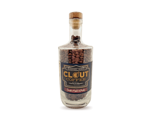 Whiskey Barrel Aged Clout Coffee | Gift Bottle (Espresso Roast/Whole ...