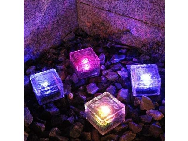 4 Pack Solar Glass Brick Light | StackSocial