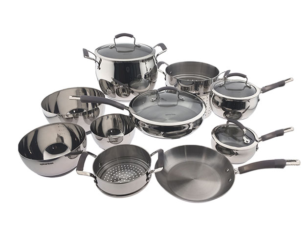 Epicurious® 14-Piece Stainless Steel Cookware Set | StackSocial