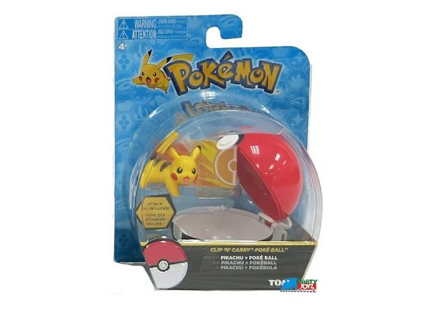 Pokemon 2" Plastic Toy Action Figure Clip n Carry - Pikachu and Poke ...