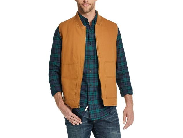 Weatherproof Vintage Men's Canvas Workwear Vest Brown Size Large ...