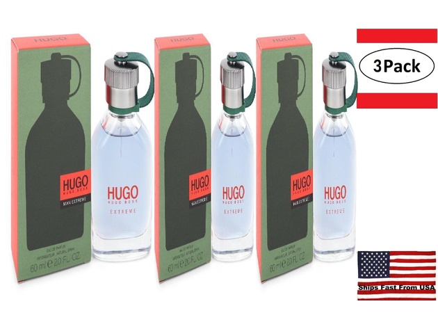3 Pack Hugo Extreme by Hugo Boss Eau De Parfum Spray 2 oz for Men | Joyus