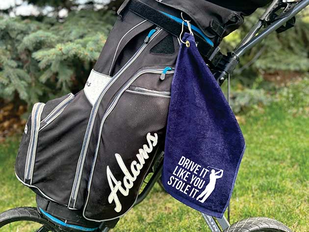Hilarious Golf Towels (Set of 5, Drive It Like You Stole It/Navy Blue ...