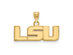 14k Gold Plated Silver Louisiana State Small 'LSU' Pendant | StackSocial