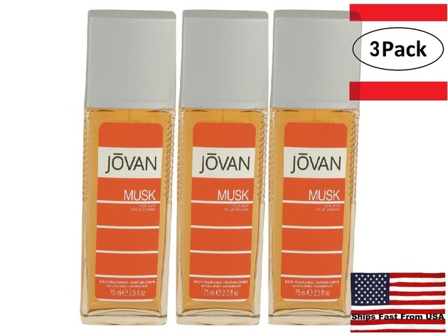 3 Pack JOVAN MUSK by Jovan Body Spray 2.5 oz for Men | Joyus