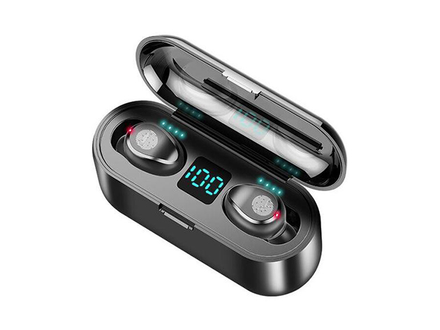 F9 TWS Wireless Headset with 2,000mAh Power Bank Case | StackSocial
