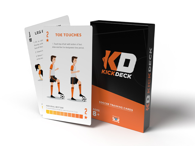 KickDeck Personal Soccer Trainer Deck Of Cards | StackSocial