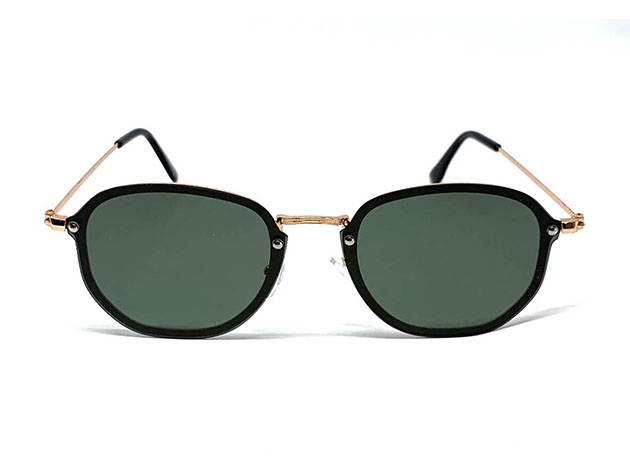 The Sam Sunglasses in Black & Gold | Joyus