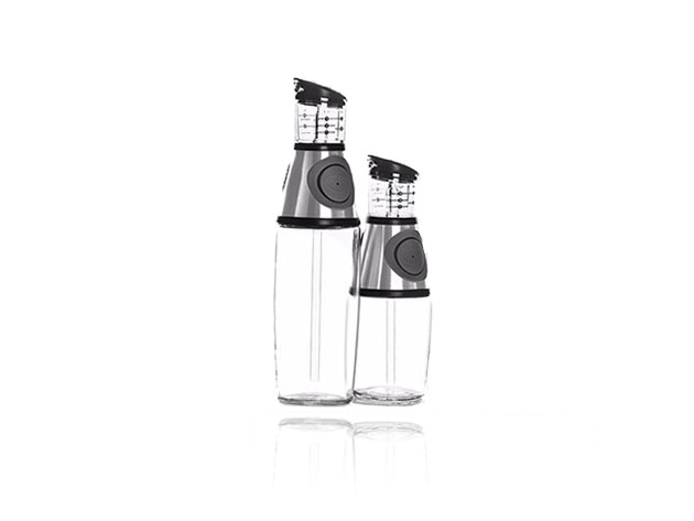 Oil Dispenser and Vinegar Set with Drip-Free Spouts | Joyus