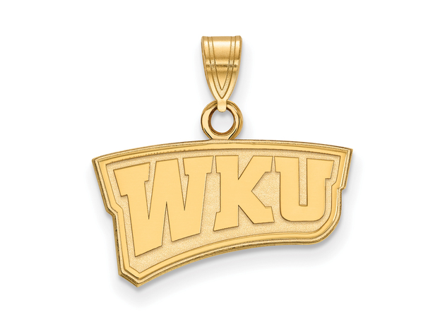 14k Gold Plated Silver Western Kentucky U. Small 'WKU' Pendant ...