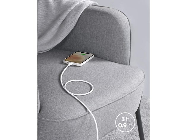 Anker 641 USB-C to Lightning Cable (Flow, Silicone) 3ft / Cloud White ...