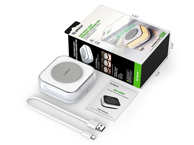 15W Night Light Wireless Charging Pad (White) | Mashable Shop