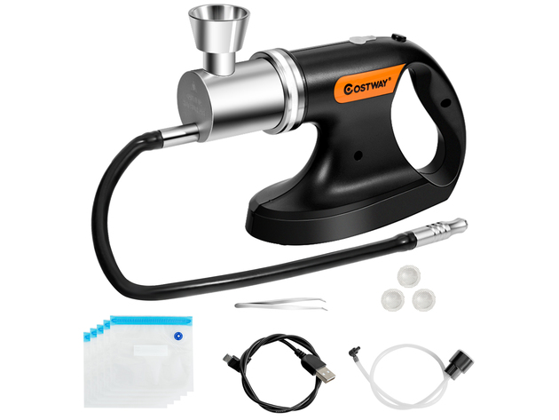 Costway Handheld Cold Smoking Gun Food Cocktails Smoke Infuser Vacuum ...