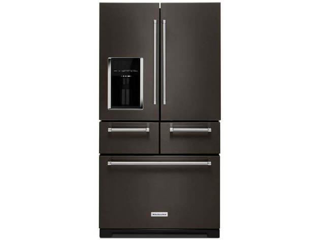 KitchenAid KRMF706EBS 25.8 Cu. Ft. Black Stainless Platinum Interior ...