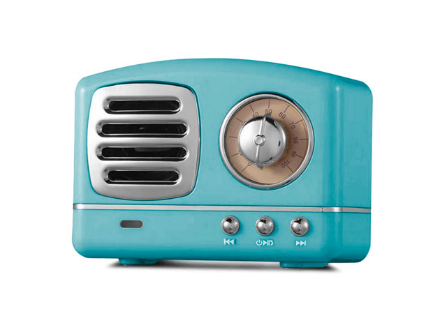 Retro Bluetooth Speaker (Blue) | TechSpot