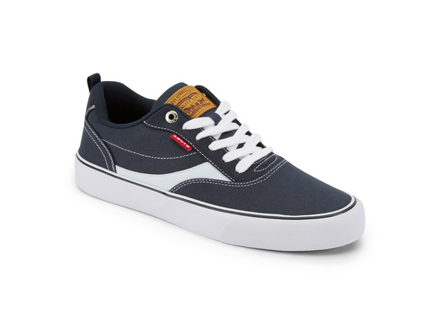 Levi's Mens Lance CT Canvas Sneaker Shoe - 11 M Navy/White | StackSocial