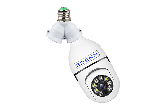 EDENN Security System Light Bulb Camera & Light Splitter Twin Socket ...