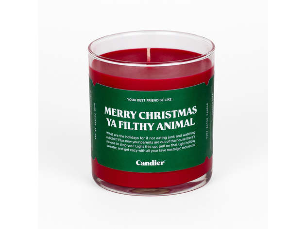 Candier Merry Xmas Ya Filthy Animal Candle | StackSocial