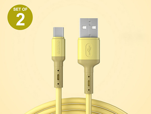 Colorful USB-C Charging Cables (2-Pack/Yellow) | Gadget Hacks
