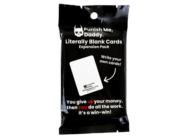 Punish Me Daddy Literally Blank Cards Expansion Pack Thechive University