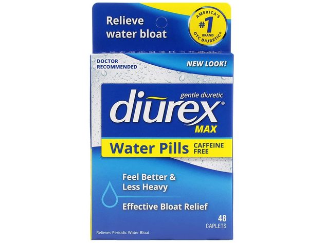 Diurex Max Diuretic Water Caplets, Relieve Bloating Without Causing ...