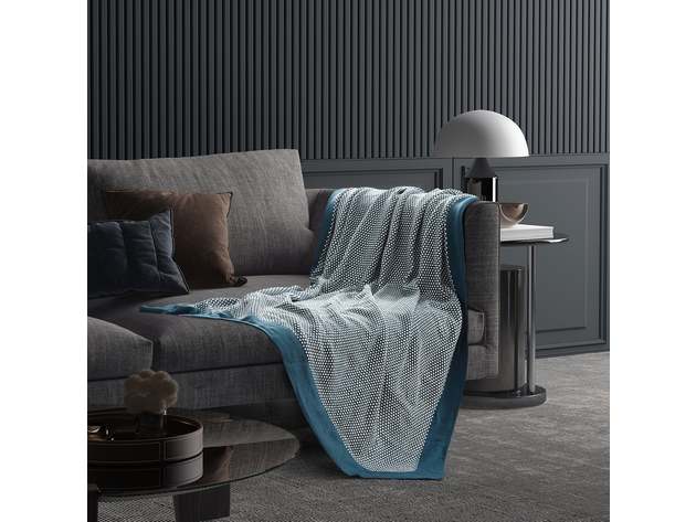 Tatiana Two Tone Throw Teal | StackSocial