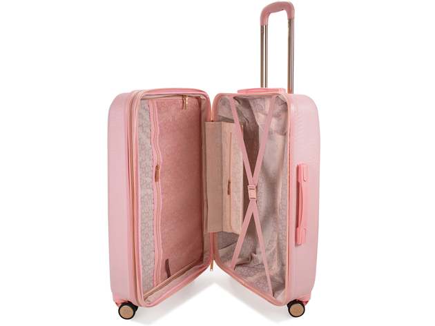 Snakeskin 3 Piece Expandable Luggage Set Pink | StackSocial