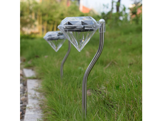 Outdoor Solar Diamond Pathway Light (4-Pack) | StackSocial